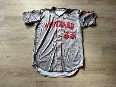 #33 Team Issued Portland Sea Dogs Gray Road Jersey Red Sox | eBay
