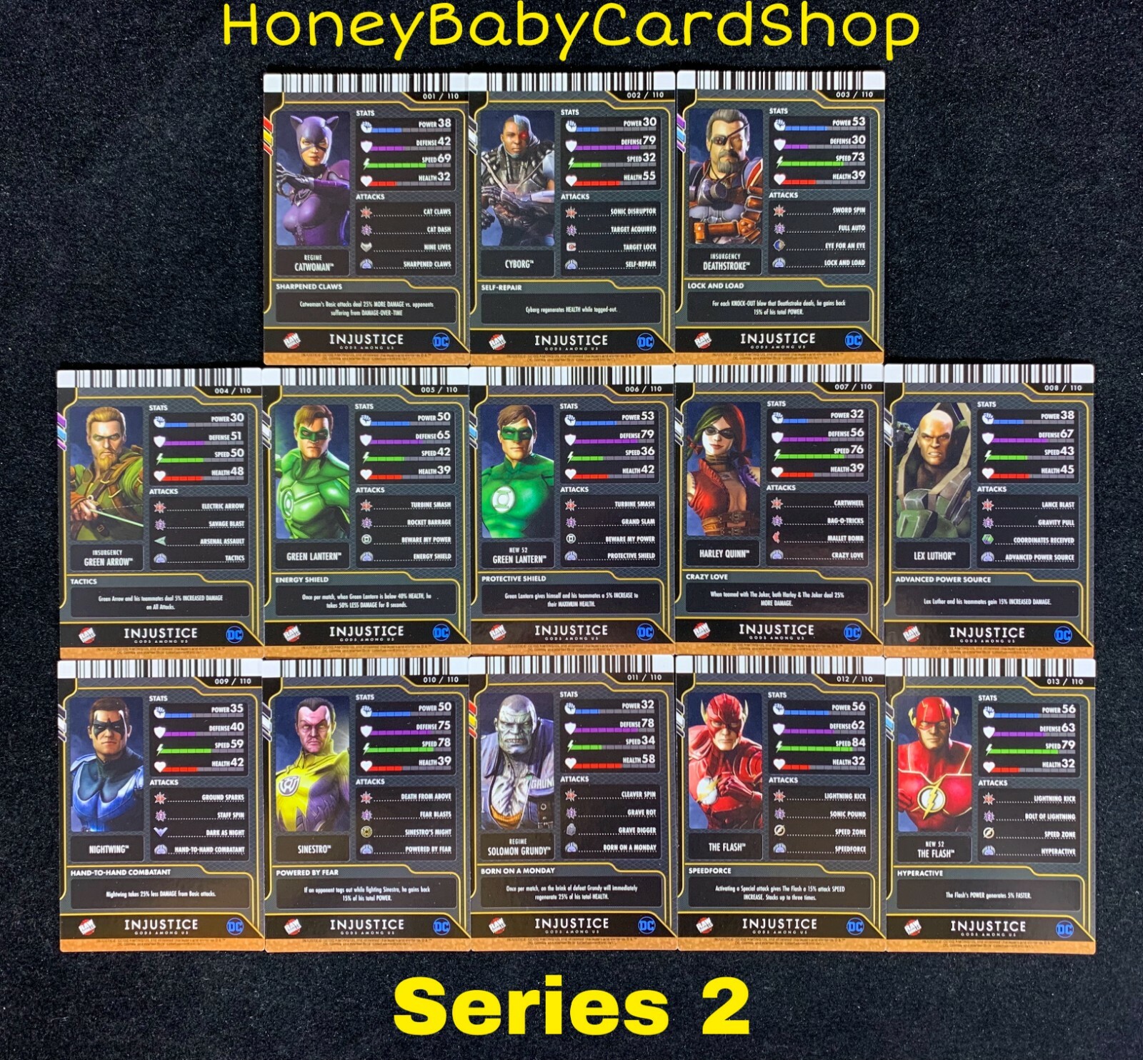 Injustice Arcade GEM MINT Series 2 Full Bronze Set 13 Cards | eBay