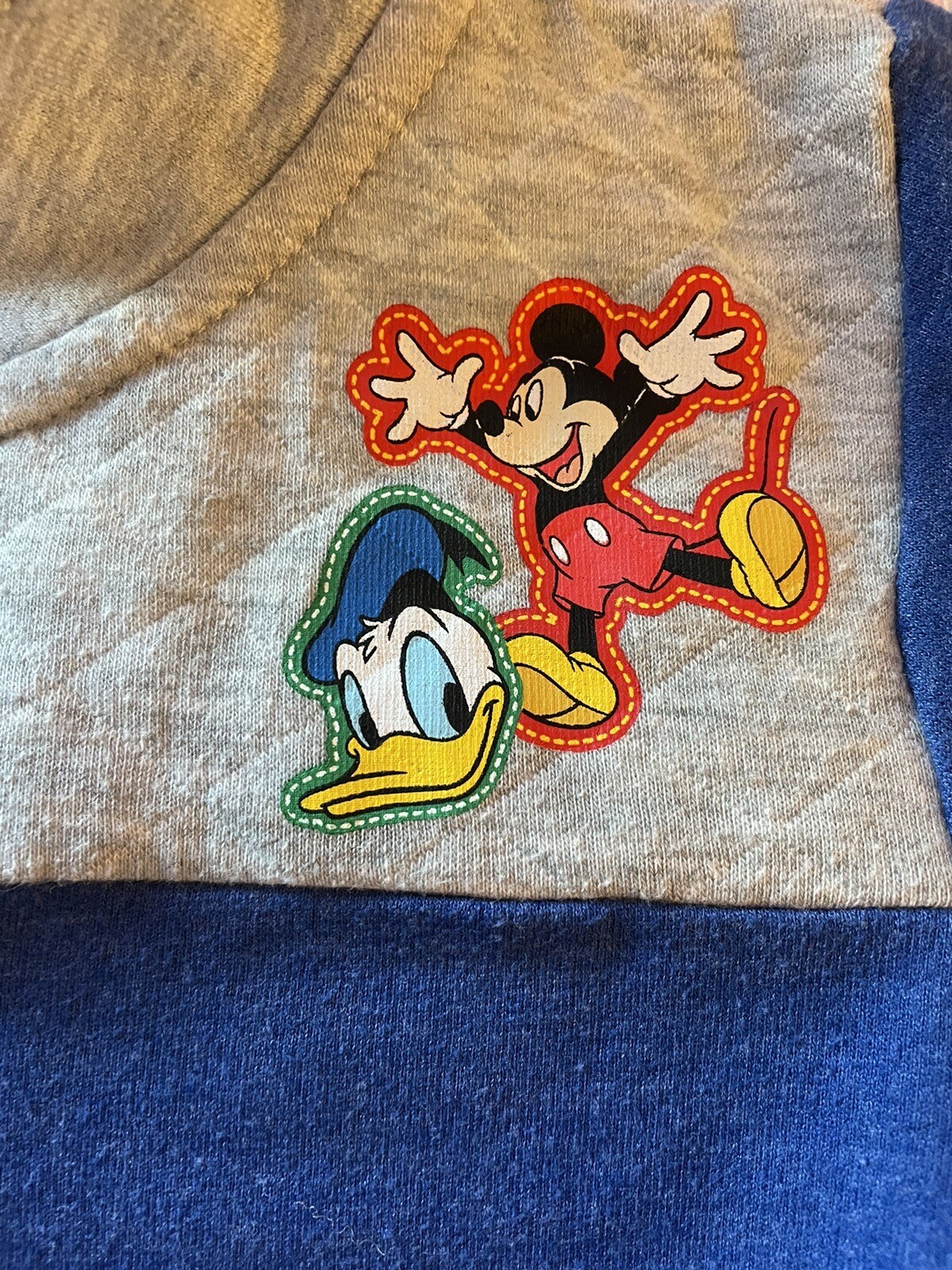 Disney Mickey Mouse Toddler 3T Hooded Zip Up Varsity Jacket Coat Donald ...