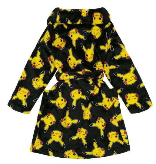 NWT Kids Pokemon Pikachu Robe Pajama Bathrobe Boy Girl 4 6 8 10 12 ...