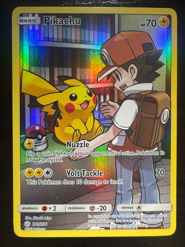 Pikachu (Secret) 241/236 Sm-Cosmic Eclipse Holo LP | eBay