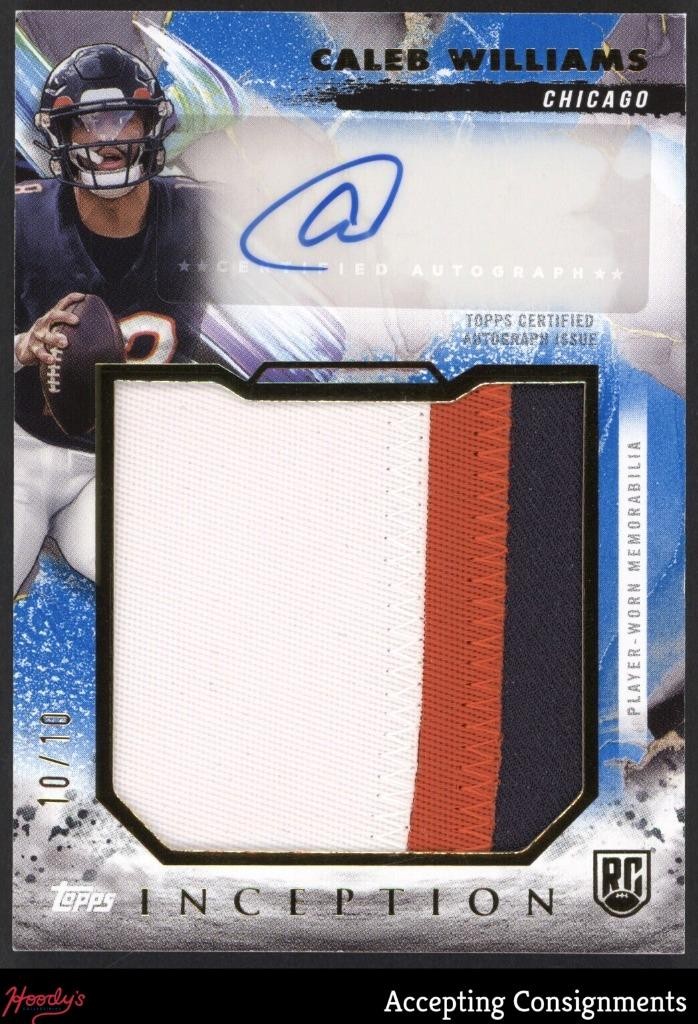 100 Most Watched Caleb Williams Football Card Auctions