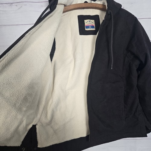 Blue Mountain Women's Sherpa-Lined Sanded Duck Hooded Jacket SMALL | eBay