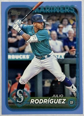 2024 Topps Series 1 Julio Rodriguez Fathers Day Powder Blue 3/50 #44 ...