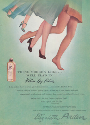 Elizabeth Arden Velva Leg film / Bur-Mil Rayon Spring Beauties slips ad ...