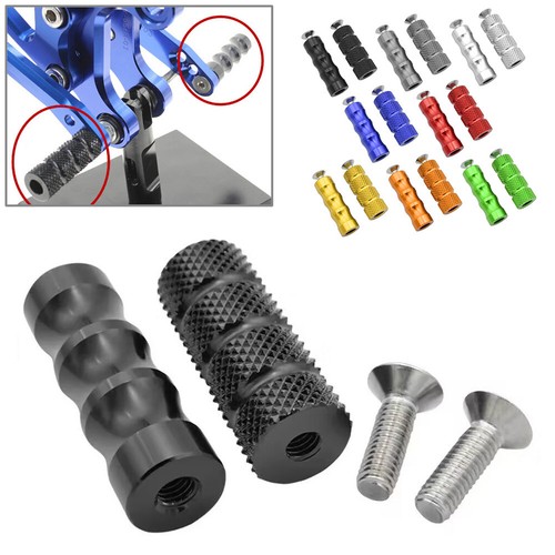 M6 6mm Motorcycle Foot Peg Gear Shift Brake Lever Toe Peg Pedal | eBay