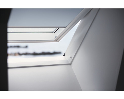 VELUX Verdunkelungsrollo uni himmelblau manuell Rahmen weiß DKL M06 ...
