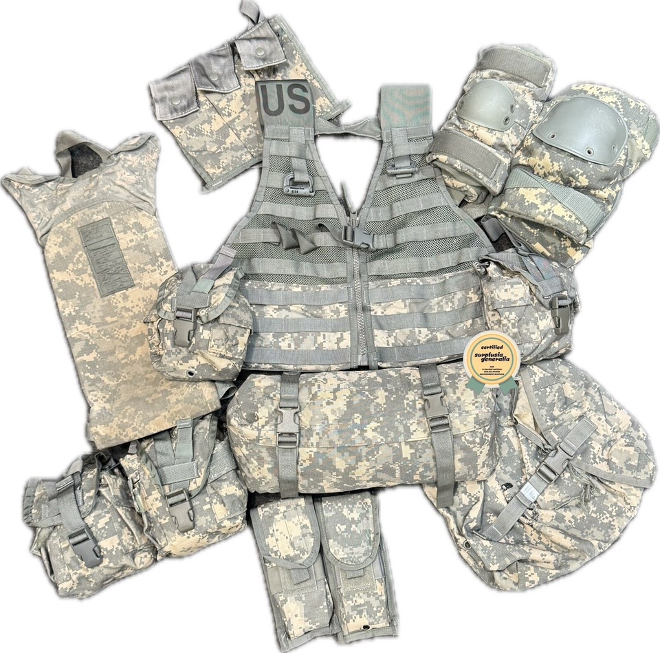 MOLLE II US Army Tactical Vest Set & Gear Ultra Bundle! Pads, Carrier ...