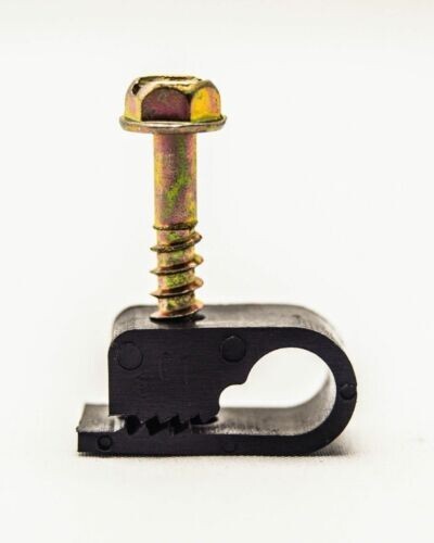 800 Pieces Black Single Screw Flex Clips for RG59 RG6 Coax Sat Cable | eBay