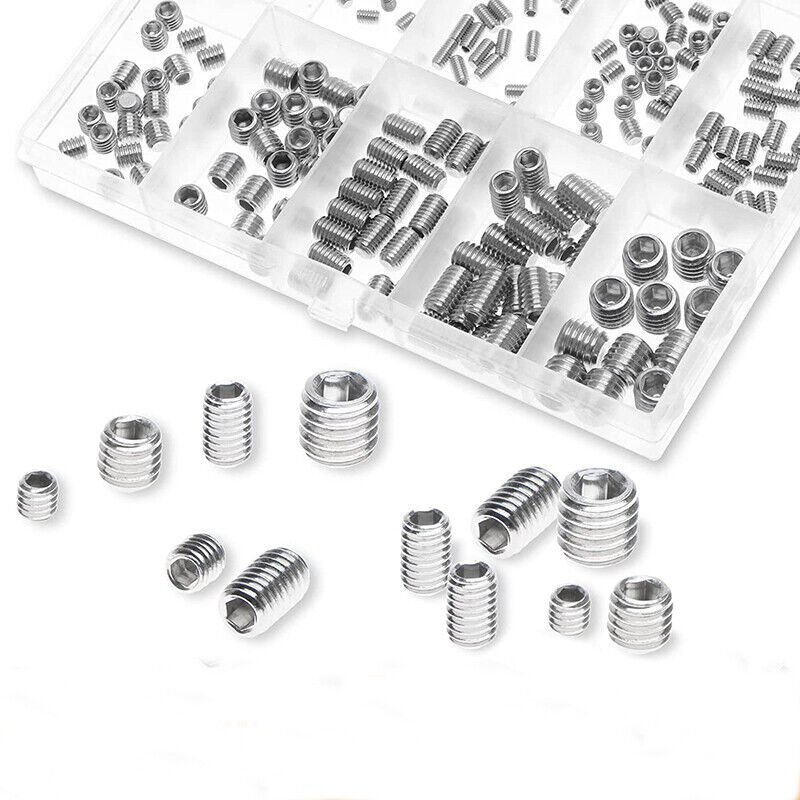 New 220Pcs/Set Stainless Steel Allen Head Socket Grub Screws Assortment ...