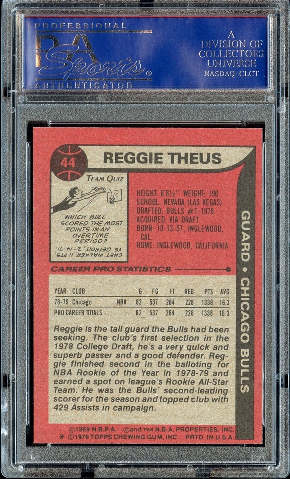 1979 TOPPS #44 REGGIE THEUS RC PSA 8 NM-MT | eBay