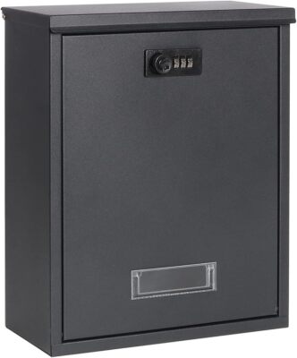 Locking Mailbox Wall Mount Combination Lock Drop Box Large Capacity | eBay
