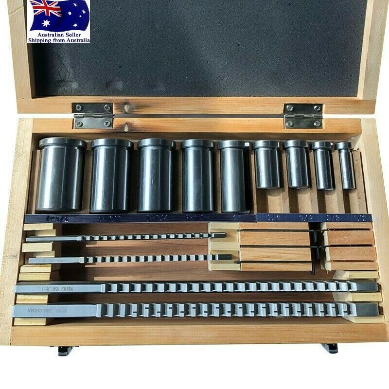 18 PIECE HSS KEYWAY BROACH SET METRIC B-4,5mm C-6,8mm, Bushing CNC ...