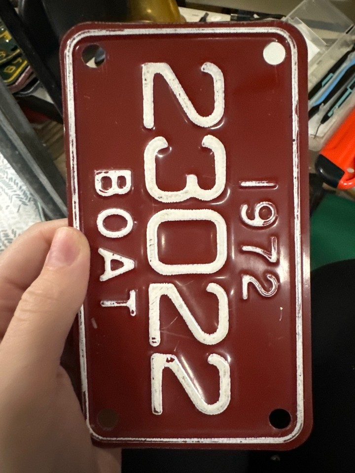 1972 Michigan Boat License Plate 23022 | eBay