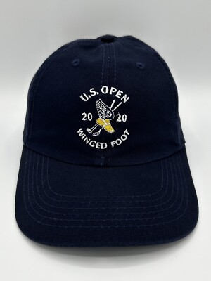 US Open Golf 2020 Winged Foot Cap Hat Adult Adjustable Navy Blue Cotton ...