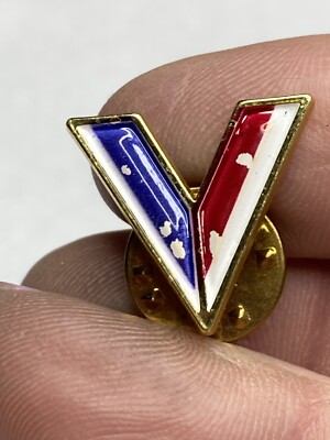 Red white blue letter V Lapel Pin Vest Collectible EUC K524 | eBay