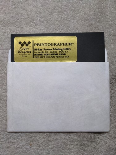 Printographer Roger Wagner 1984 Apple II 5.25" Floppy | eBay