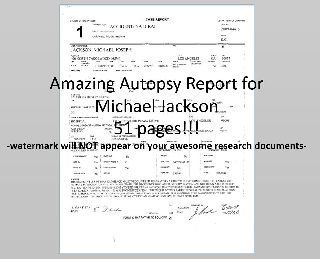 Michael Jackson Autopsy