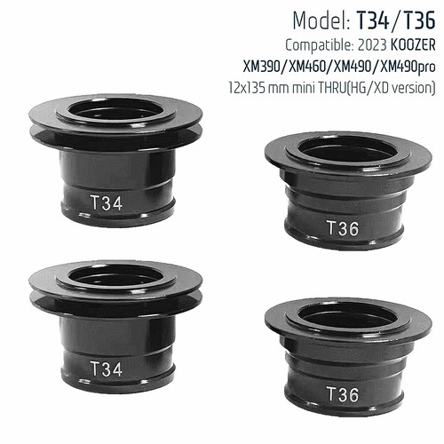 MTB Hub End Cap Adapter T34+T36 XD/HG Pair For 2023 Year's Koozer XM390 ...