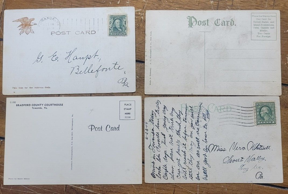 Bradford County Courthouse Towanda Pa Antique Postcards Lot of 4 | eBay