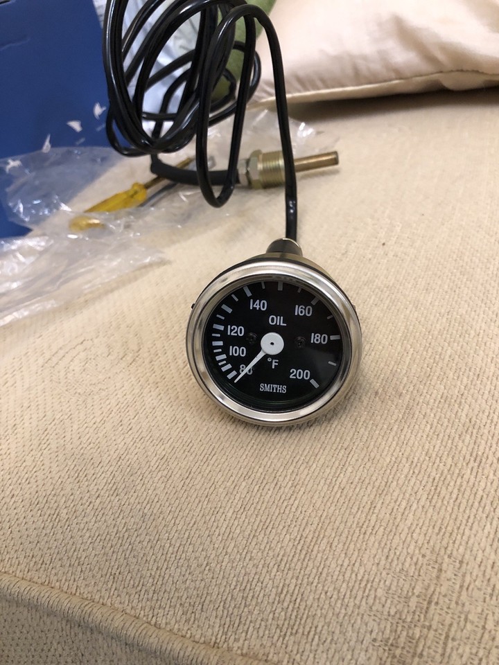 Smiths replica Oil Pressure gauge And Original Smith Temp for classic ...