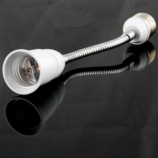 5-Inch Light Bulb Extension Flexible Gooseneck Standard Medium Base E26 ...