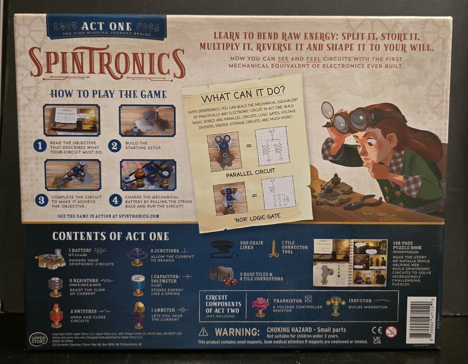 SpinTronics Build Mechanical Circuits STEM Game Act Two Kickstarter New ...