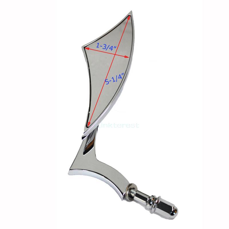 Chrome Big Blade Motorcycle Rearview Mirrors For Harley Davidson ...