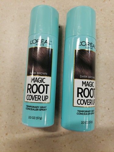 2pk L'Oréal Paris Magic Root Cover Up Temporary Gray Concealer Spray, D ...
