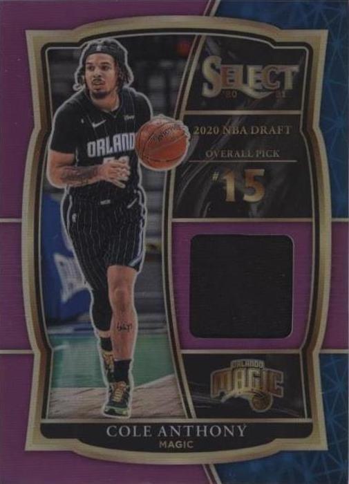 2020-21 Panini Select - Draft Selections Memorabilia Cole Anthony #DS ...