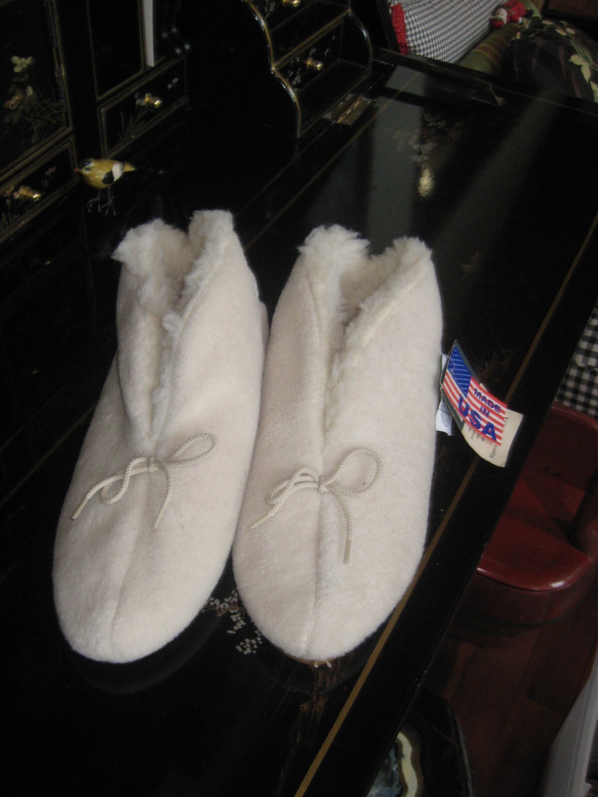 NWT Dakota Fleece Slippers Warm House Shoes With Anti-Skid Rubber Sole ...
