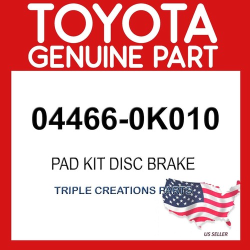 TOYOTA GENUINE 044660K010 PAD KIT DISC BRAKE 04466-0K010 | eBay