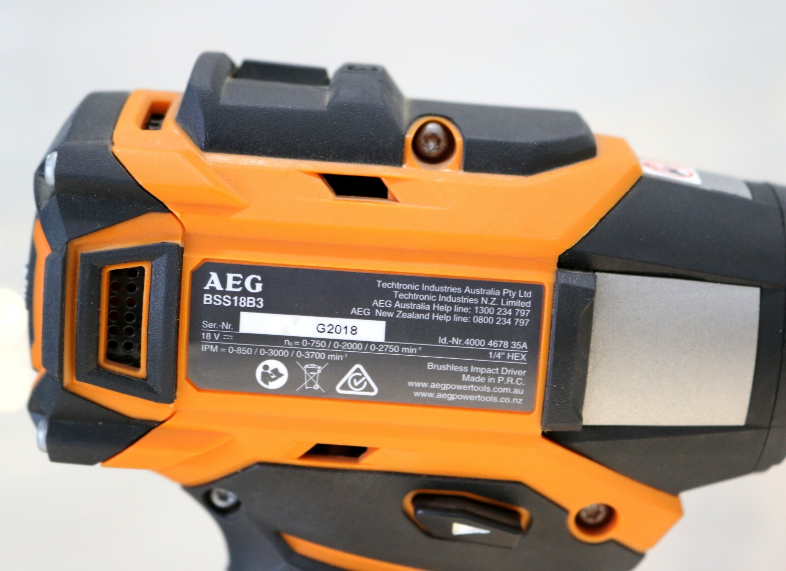 AEG 18V Brushless 3-Speed Impact Driver - Skin Only - BSS18B3 | eBay ...