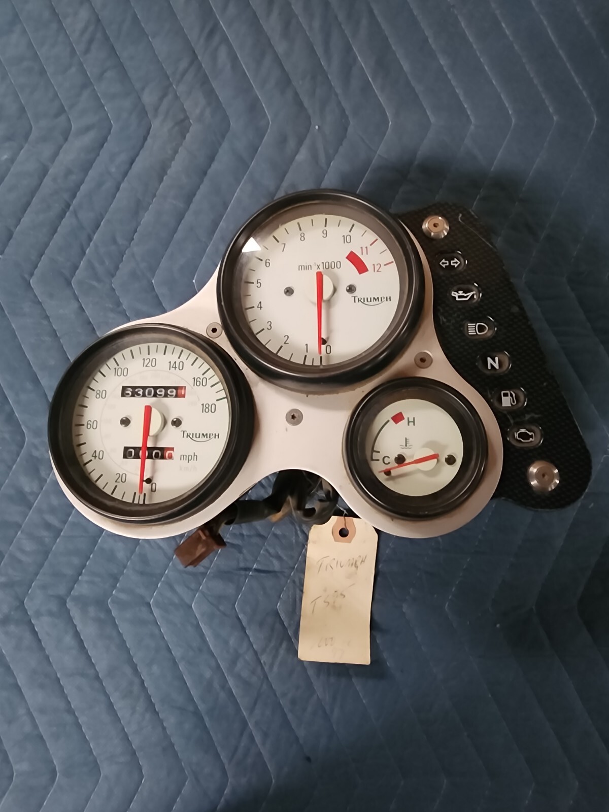 Gauges gauge instrument cluster speedo tach odometer Triumph Daytona ...