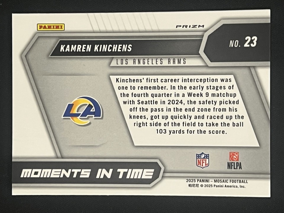 2025 Kamren Kinchens Mosaic Moments In Time Disco Prizm Parallel No ...