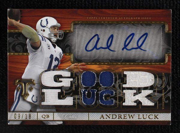 2014 Topps Triple Threads - Autographed Relics #TTAR-AL Andrew Luck /18 ...