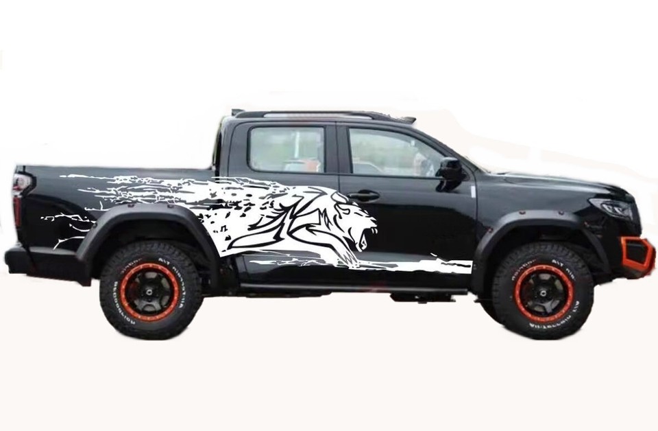 Graphic Running Leopard Car Sticker Kit For Ford Raptor F-150 Trunk ...