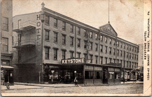 Philadelphia, Pa.~Keystone Hotel~1524 Market Street~Postcard~Street ...
