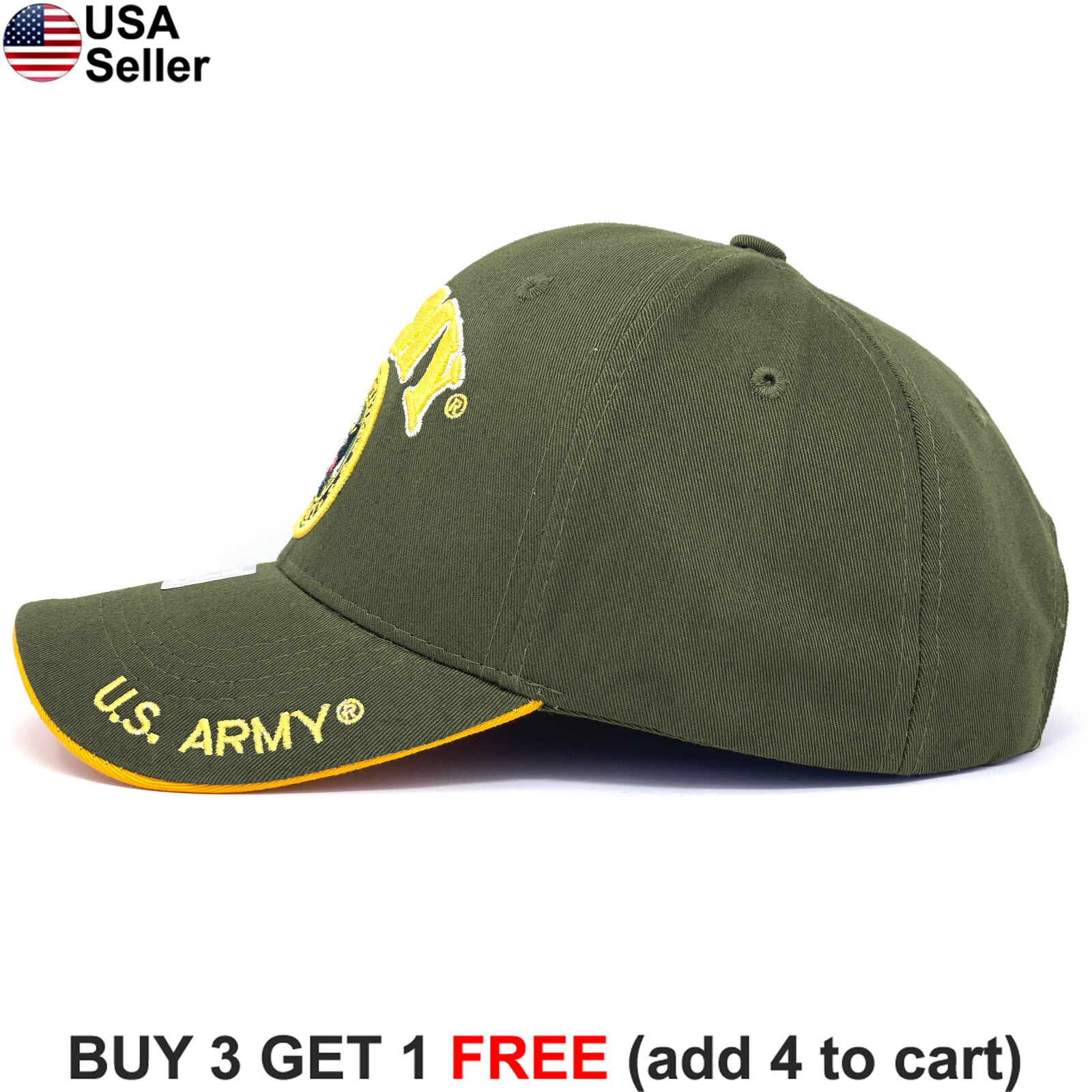 US Army Logo Cap Hat Military Strong U.S. Armed Forces USA Patriotic ...