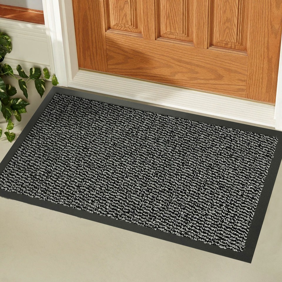 Non Slip Large Indoor Door Mat Entrance Rug Dirt Trapper Washable ...