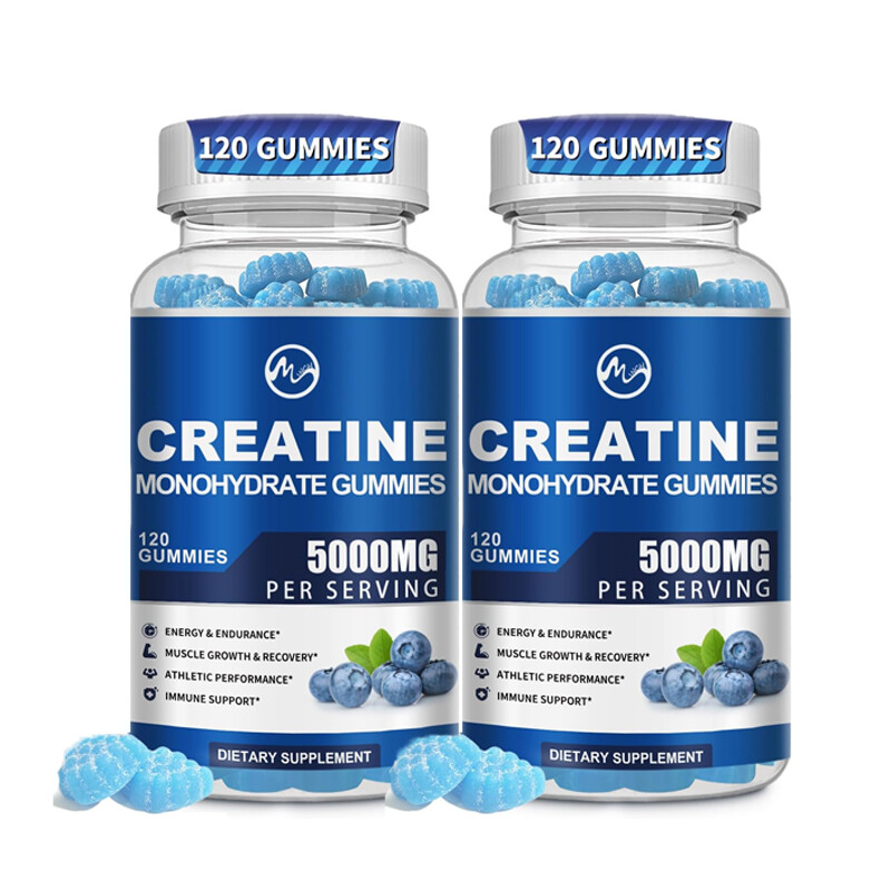 Creatine Monohydrate Blueberry Gummies - Enhance Brain Function + Build ...
