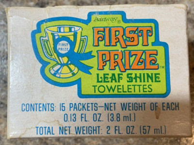 Vintage 1976 Amway First Prize Leaf Shine Towelettes 6 Original Unused ...