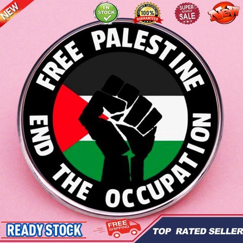 Glass Cabochon Pins Brooch Retro Palestinian Souvenir Brooch Round for ...