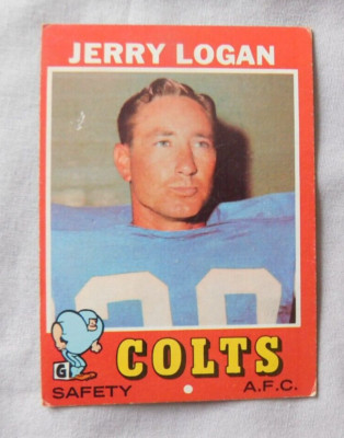 1971 Topps #134 Jerry Logan Baltimore Colts Football Card Ex | eBay