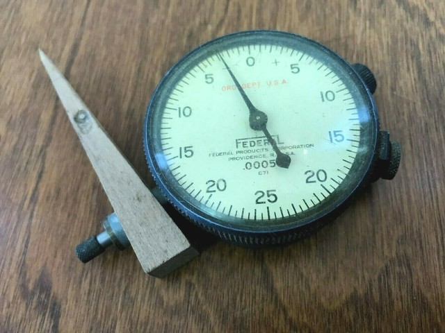 VINTAGE Federal C71.0005 Machinist Depth Drop Gauge Indicator | eBay