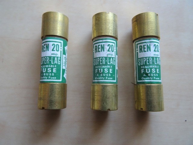 3 Buss REN 20 Super-Lag Renewable Fuses 20 Amp 250V | eBay