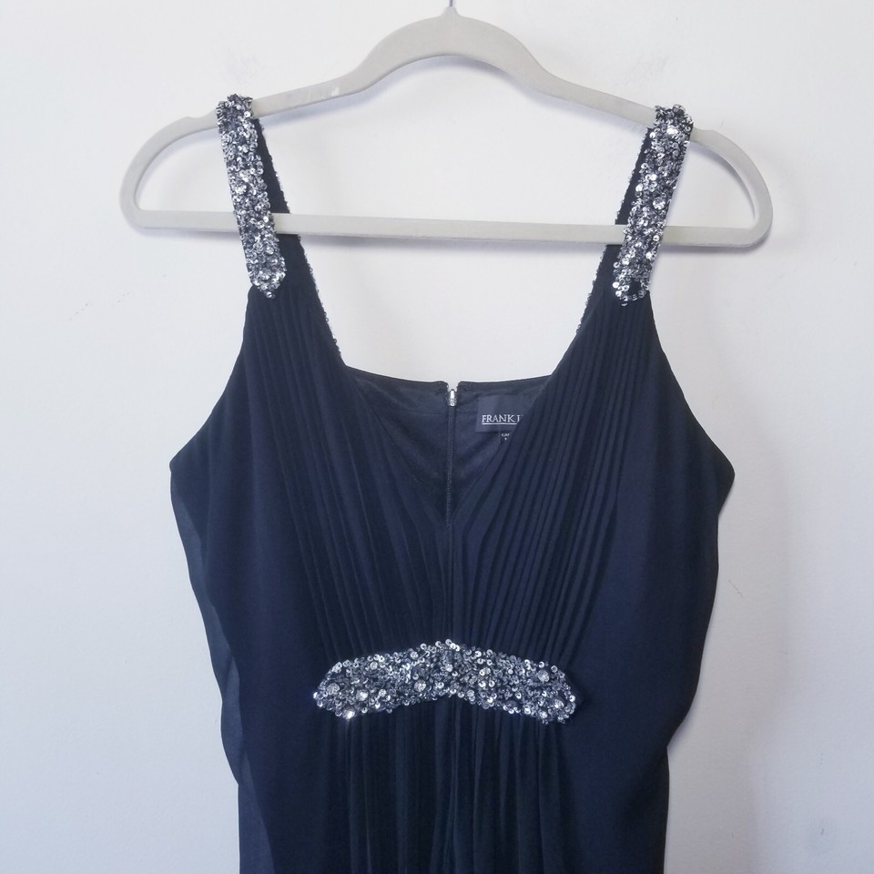 Frank Lyman Gothic Fairycore Dress Size 8 Victorian Vamp Dark Sequin ...