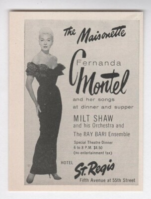Vintage NY St. Regis Hotel - Maisonette Nightclub - Fernanda Montel ...
