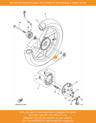 YAMAHA Collar, Wheel, 5UY-25183-00 OEM EC-03 EA06PASSOL | eBay UK