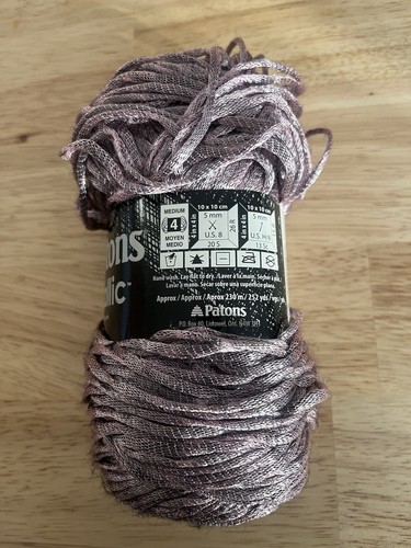 Patons Metallic Yarn Burnished Rose Gold • Nylon • Acrylic • Wool • 3oz ...